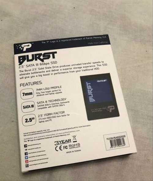 SSD Patriot Burst 480 GB как новый