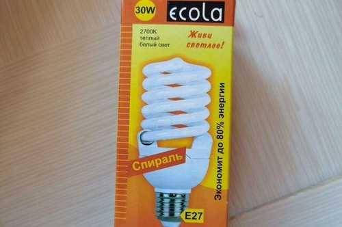 Лампа энергосберегающая Ecola 30w e27 спираль 2700