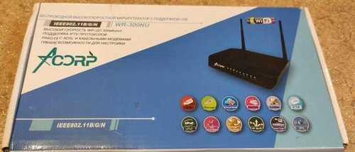 Wifi роутер Acorp WR 300-NU