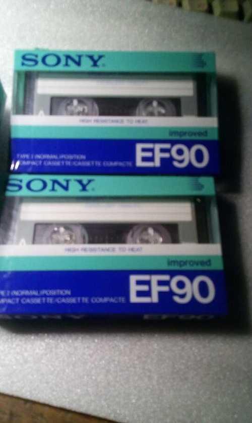 Sony EF-90 аудиокассеты 90-х годов. Япония. новые