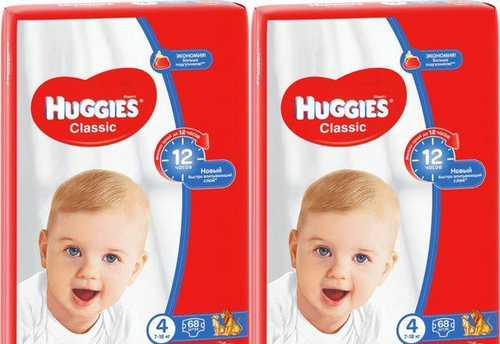 Подгузники Хаггис Классик 4 Huggies