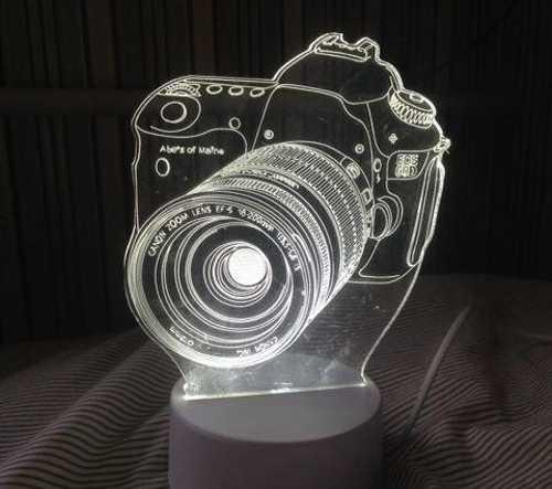 Светильник настольная лампа ночник фотоаппарат кам