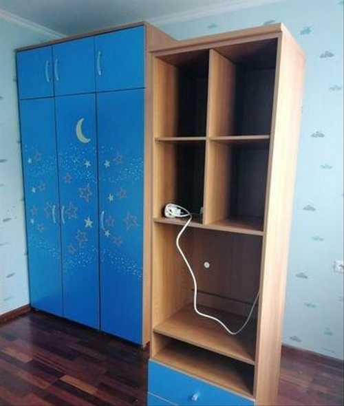 Шкаф+стеллаж, детская мебель