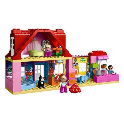 Lego duplo кукольный дом, зооавтобус, поезд+ подар