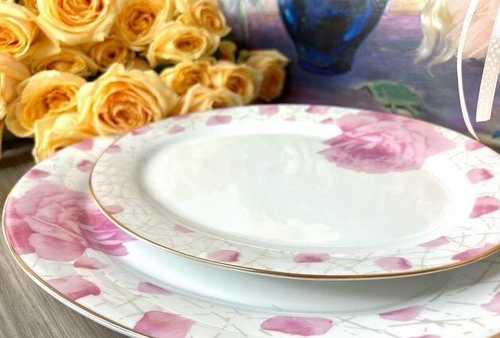 Набор из двух овальных блюд «розовая Роза»