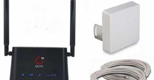 Комплект 4G интернета Wi-Fi роутер / антенна 15Дб