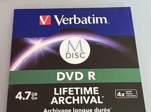 Архивные DVD-R M-Disc 4,7Gb Verbatim