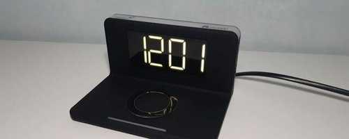 Беспроводное зарядное устройство часы светильник