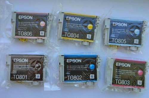 Картриджи Epson T0801, T0802, T0803, T0804, T0805