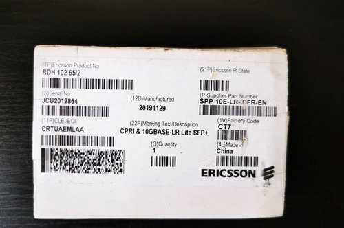 Модули SFP+ 10G Ericsson RDH 102 65/2 новые