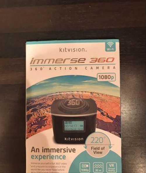 Экшн камера kitvision immerse 360 1080