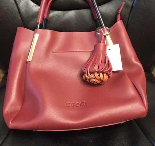 Сумка Gucci с клатчем red 2