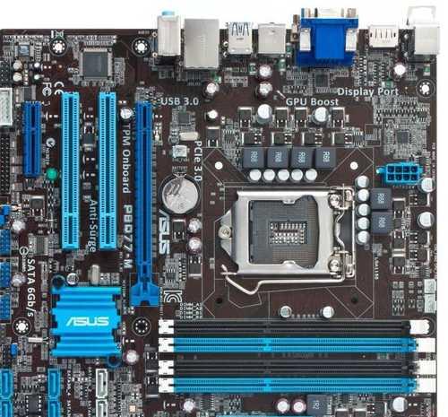 Asus P8Q77-M + Xeon E3-1230 v2 скальпированный