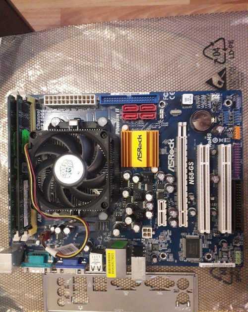 Материнская плата AsRock N68-GS 775 сокет ddr2