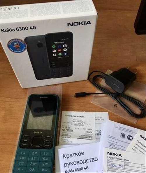Nokia6300 4G кнопочный телефон с WhatsApp иYouTube