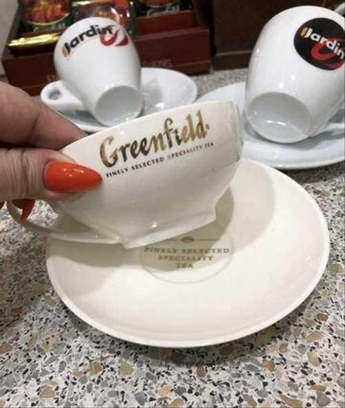 Чайная пара (чашка+блюдце) Гринфилд