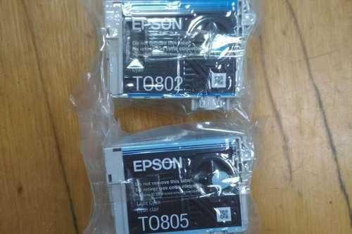 Комплект оригинальных картриджей Еpson T0801 T0806