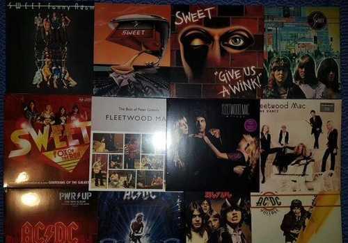 Пластинки LP Dire Straits, Beatles, Sweet, AC/DC