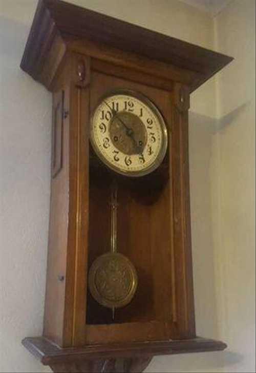Старинные немецкие настенные часы 19век