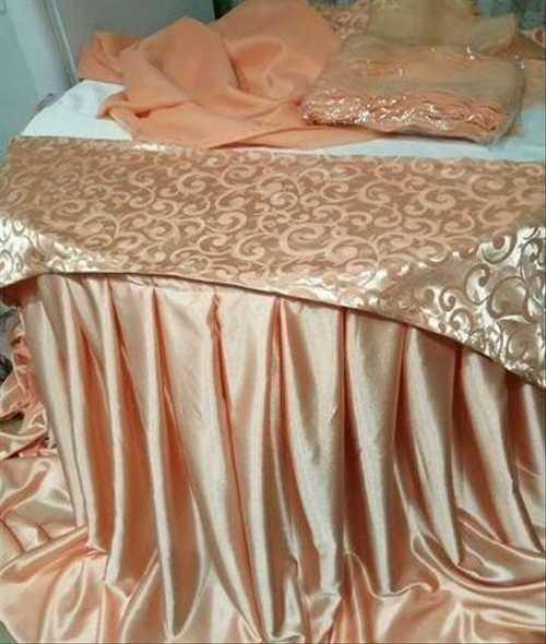 Юбка фуршетная, цвет персик