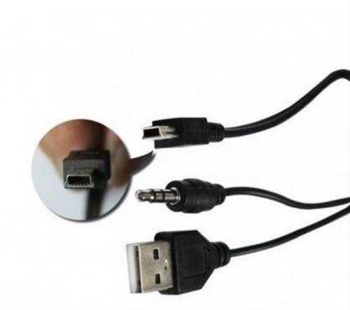 Кабель mini USB - Aux/usb 0.3m для колонок