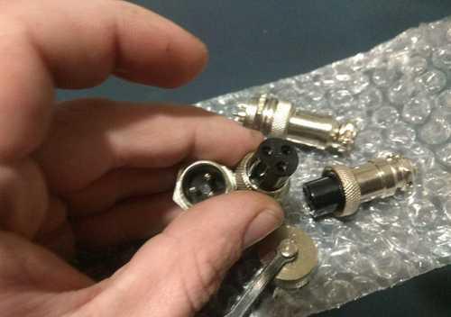 Разъёмы зарядные GX16 3 pin для электро самокатов