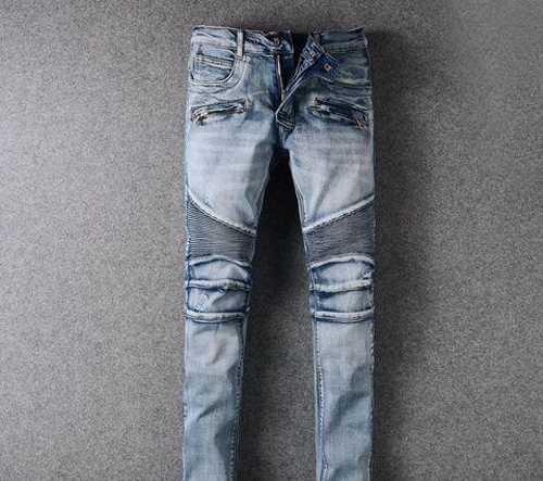 Новые джинсы Balmain jeans в байкерском стиле
