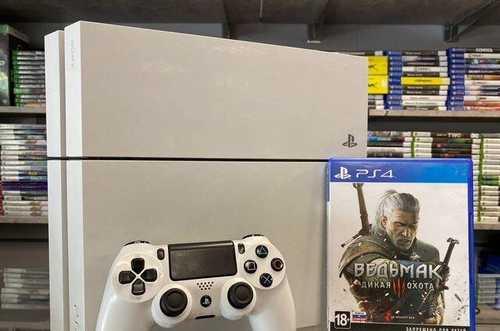 Sony PS4 Fat White + Ведьмак 3: Дикая охота
