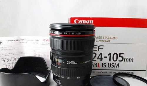 Canon EF 24-105mm f/4L IS USM+Бленда+Чехол+крышки