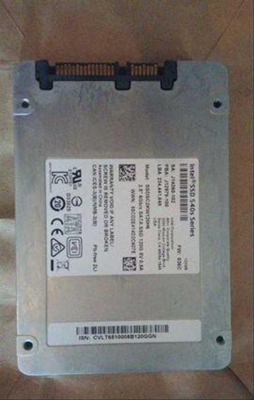 Ssd Intel 540s 120gb