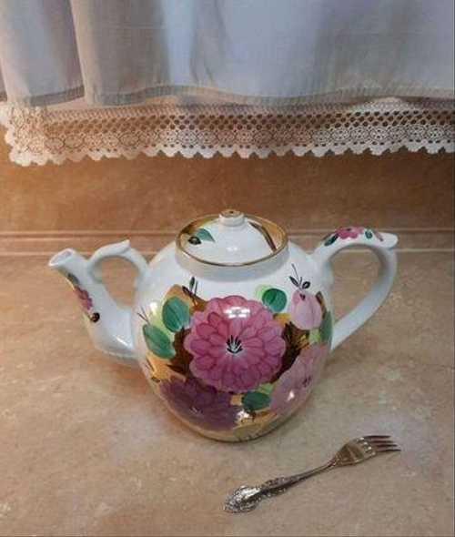 Фарфоровый заварочный чайник времён СССР