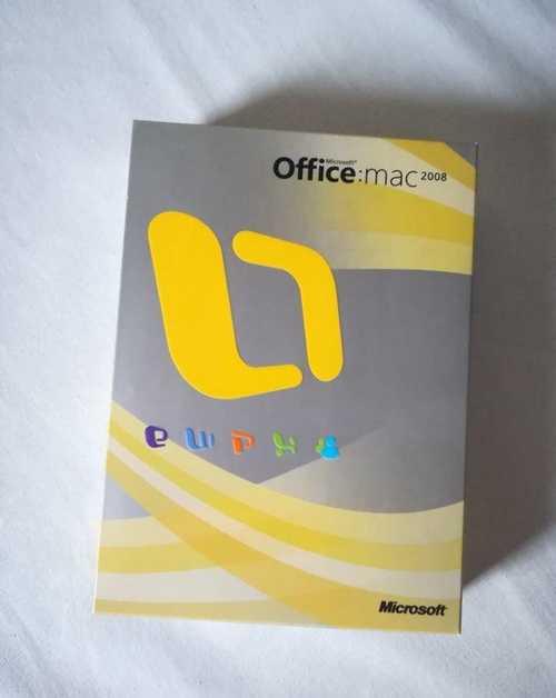 Лицензионный пакет Microsoft office Mac 2008