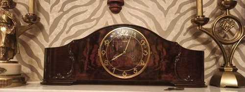 Антикварные каминные часы Junghans