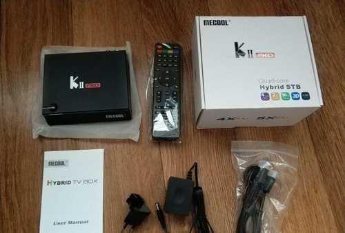 Mecool KII PRO андройд тв-бокс с тюнерами DVB-T2,S