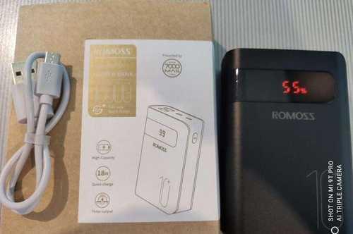 Повербанк Romoss 10000 mah для iPhone новый