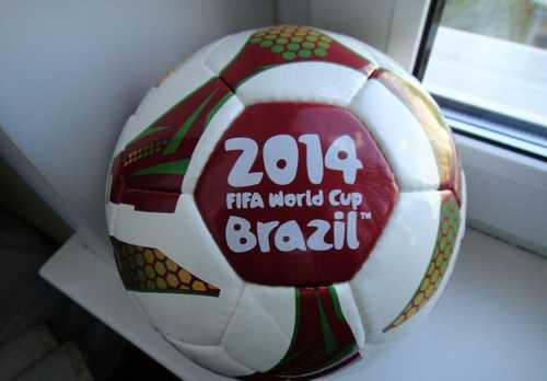 Мяч футбольный кожаный 2014 fifa world cup brazil