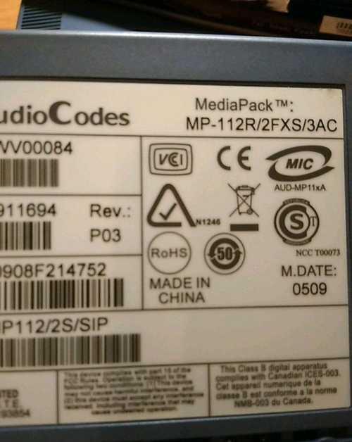 Шлюз Audiocodes MP-112 FXS