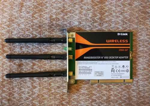 WiFI PCI-адаптер D-Link RangeBooster 650 DWA-547