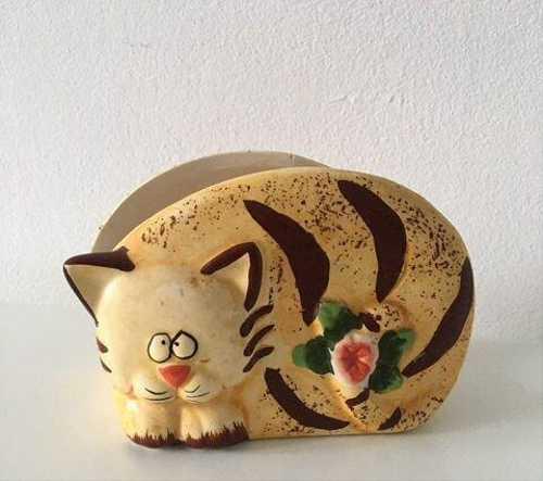 Салфетница керамика кот кошка