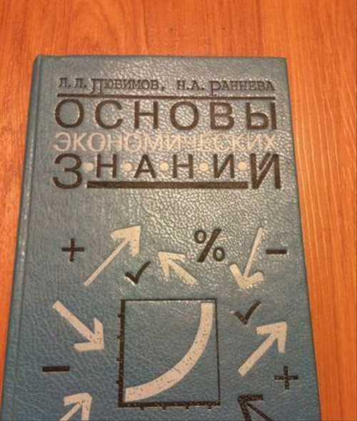 Л знание. Любимов Раннева основы экономических знаний 1995 цена.