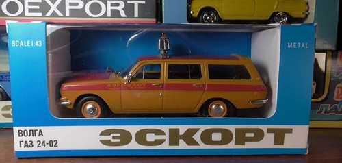 Волга газ-2402 - эскорт аэрофлот, в масштабе 1:43