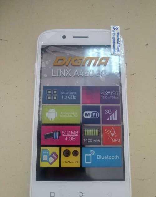 Телефон Digma Linx A420 3G(привоз)