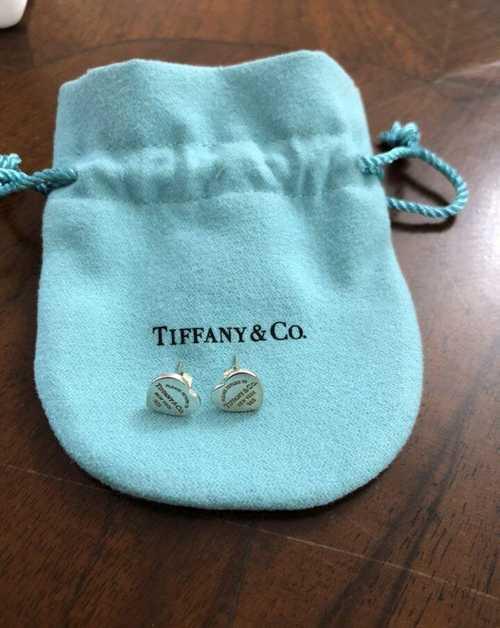 Серьги Tiffany сердечки