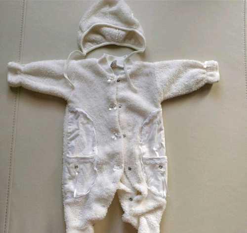 Новый комбинезон-слип с шапкой размер 56