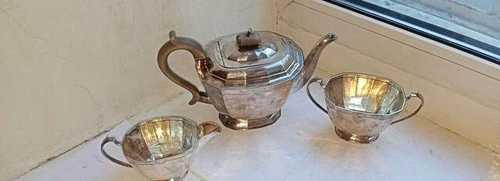 Сервиз чайный серебро Англия