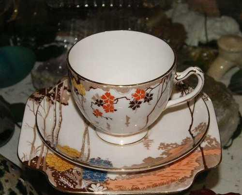 Антикварное чайное трио royal grafton 1920е-30е