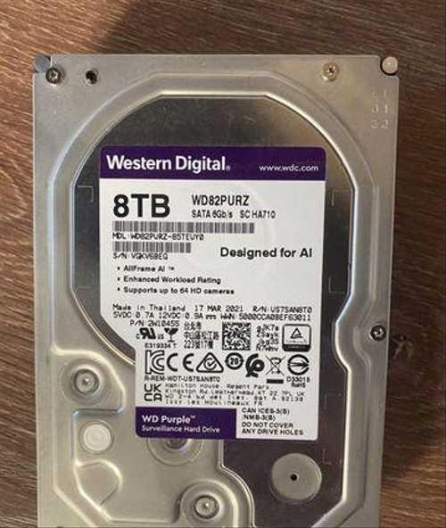 Новый Жесткий диск 8tb wd purpple