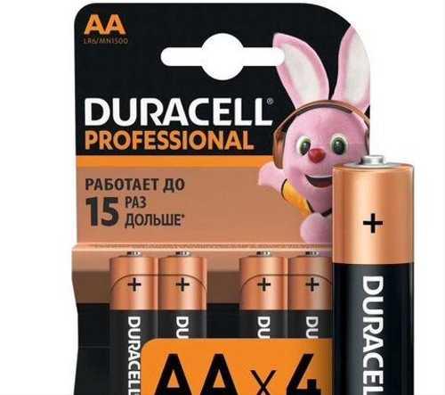 Батарея Duracell Professional AA LR06 4шт Оригинал
