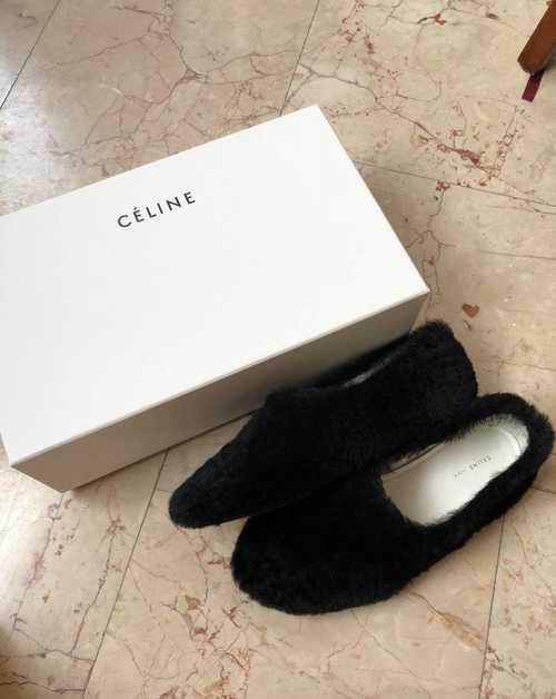 Балетки меховые Celine