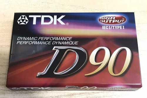 Аудиокассета TDK D90 новая в упаковке